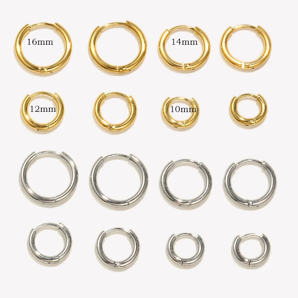 E.B.belle 10mm 12mm 14mm 16mm Basics Small Hoop Earring Huggies ...