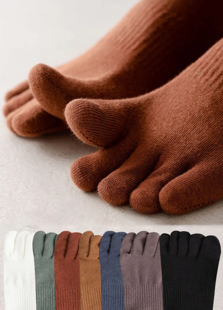 Five-Finger-Socks-Women-S-Medium-Tube-Spring-and-Autumn-Thin-Cotton ...
