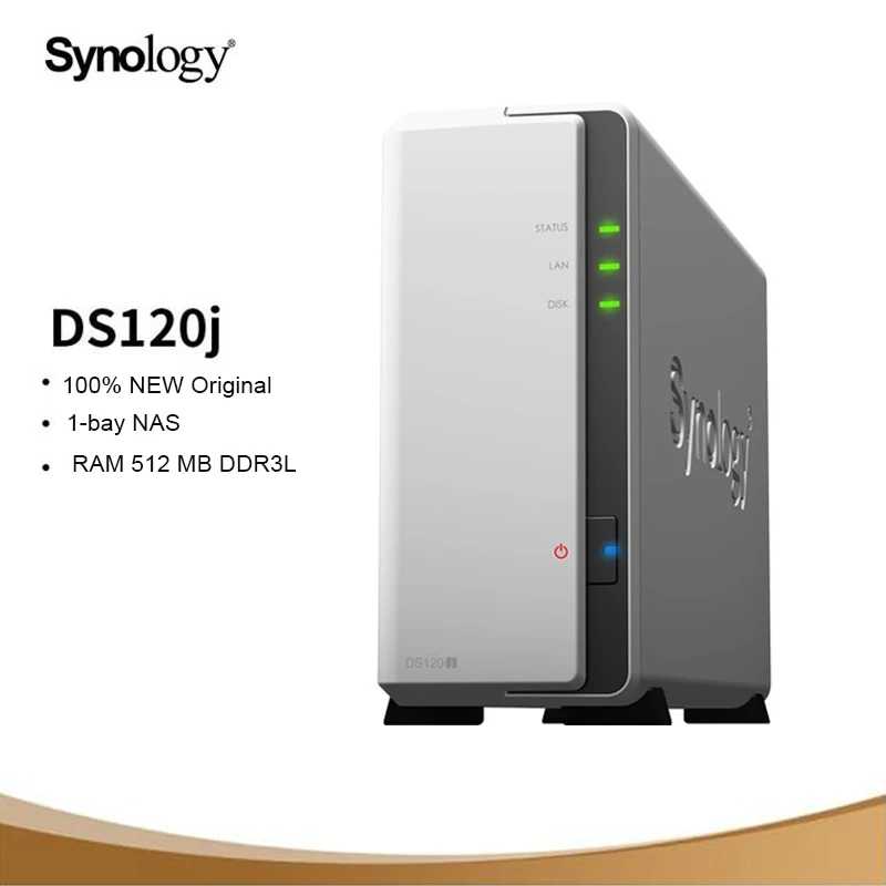 Synology 개인 클라우드 스토리지 서버 하드 디스크, DS120j 1 베이 NAS DiskStation, 디스크 없는 ...