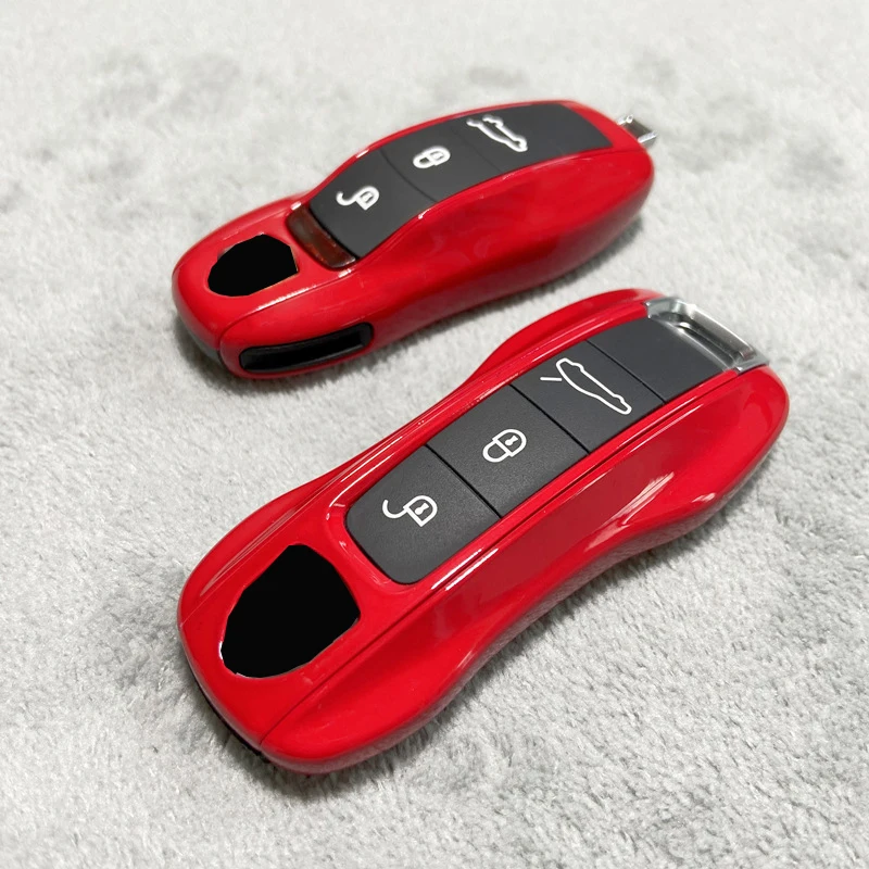 Key Case Carmine Color for Porsche 718 911 Panamera Cayenne Macan ...