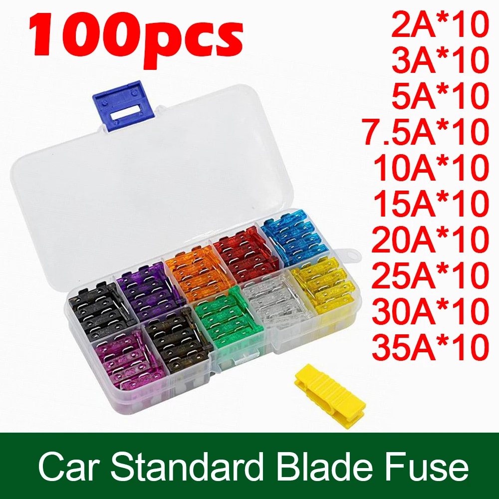 100Pcs-Auto-Truck-Standard-Blade-Fuse-Assortment-Car-Fuses-Kit-Assorted ...