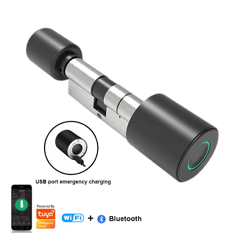 Tuya-Bluetooth-Fingerprint-Lock-Adjustable-Lock-Cylinder-Biometric ...