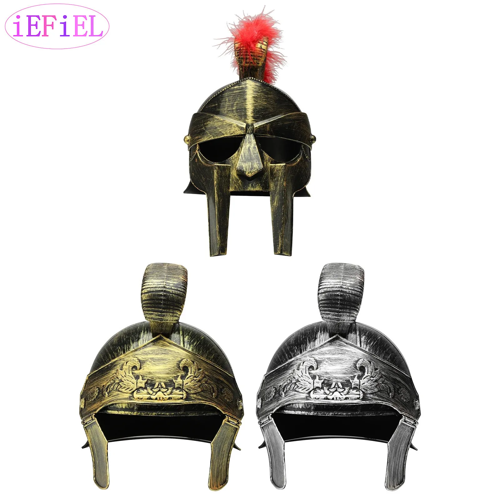 Medieval-Roman-Warrior-Plastic-Helmet-Knight-Helmet-Armour-Embossed ...