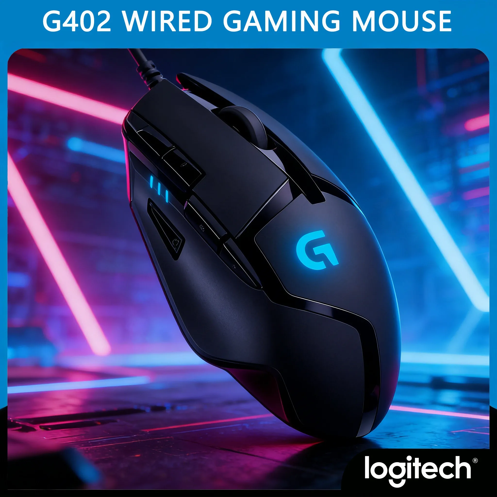 G402 Hyperion Fury 8-Key Macro Programming Mouse PUBG Gaming Essential ...