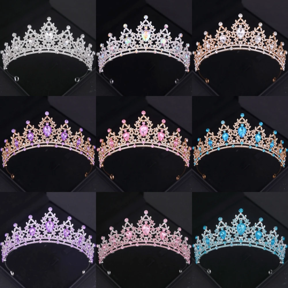 Diadema-corona-di-cristallo-barocco-per-le-donne-festa-strass-Prom ...