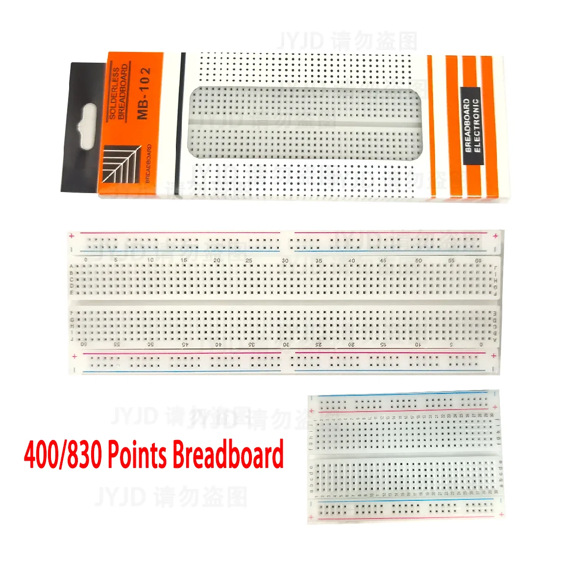 1-10pcs-Breadboard-830-430-Point-PCB-Board-MB-102-MB102-Test-Experiment ...