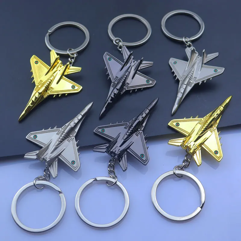 New-Men-s-Metal-Fighter-Keychain-Gadgets-For-Men-Battleplane-Key-Chain ...