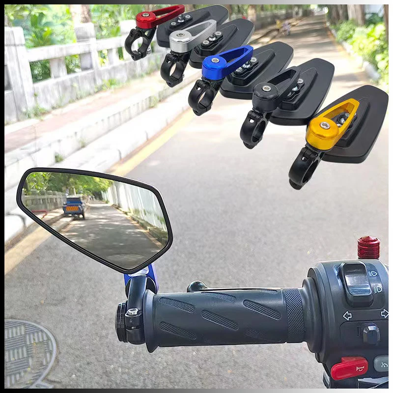 7-8-22mm-Universal-Aluminum-Motorcycle-handlebar-end-side-rearview ...