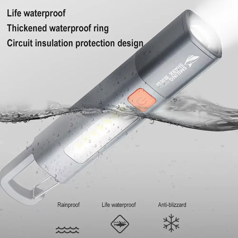 Outdoor LED Flashlight Portable Strong Light Variable Focus with ...
