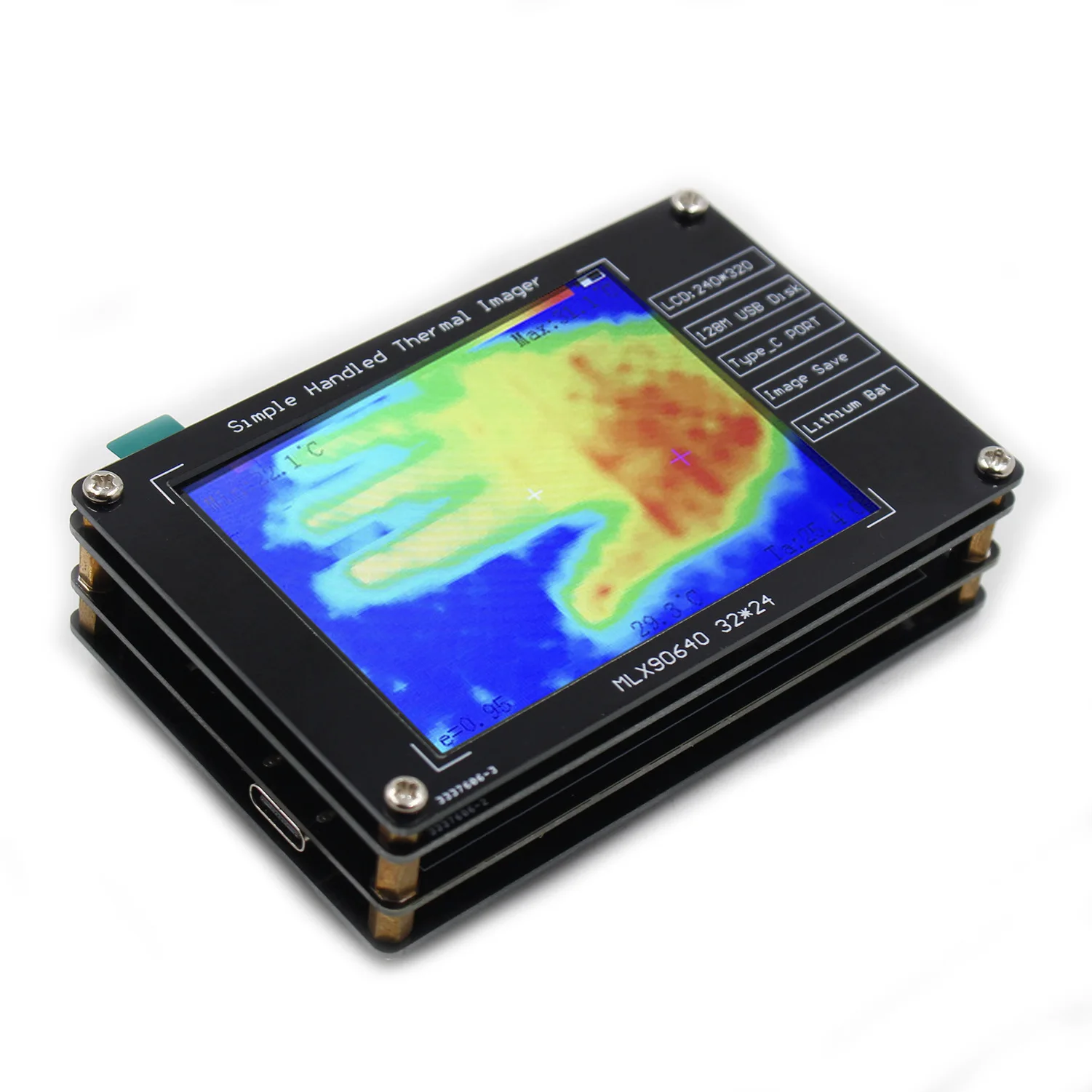 MLX90640 Infrared Thermal Imager 2.8-inch LCD Industrial Thermal Imag ...