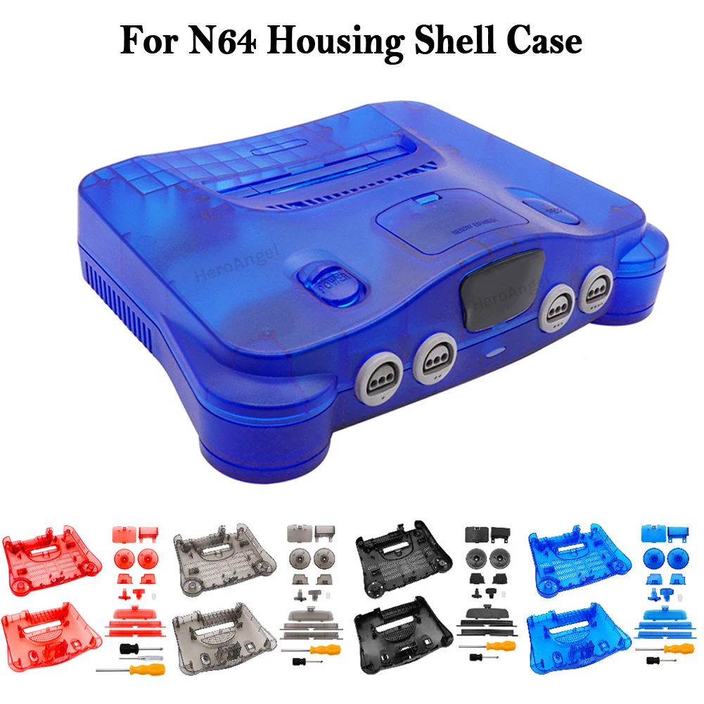 New Replacement Housing Shell Translucent Case Compatible Nintendo N64 ...