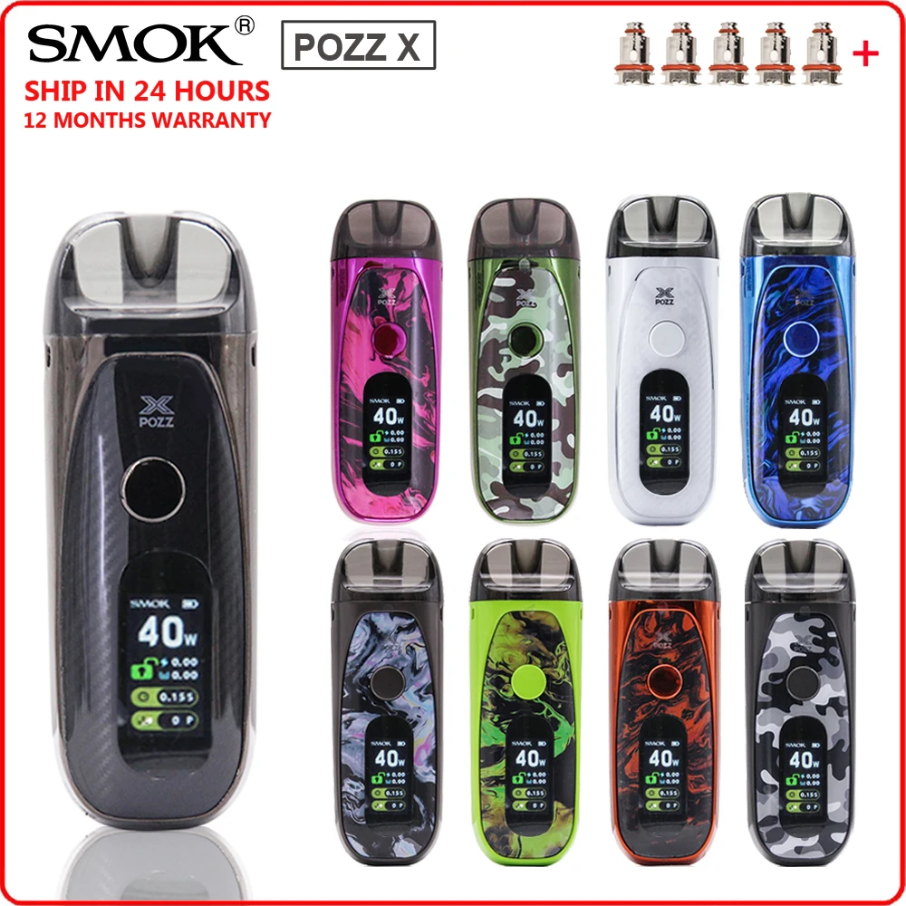 Original-SMOK-POZZ-X-Kit-40W-Vaping-Starter-Electronic-Cigarette-Vape ...