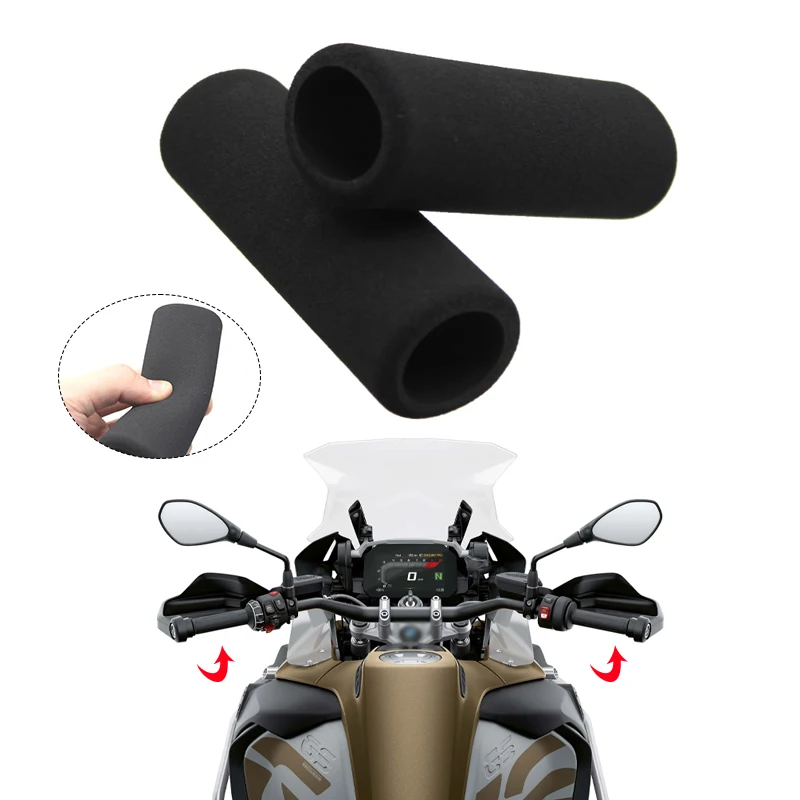 R1250GS-R1200GS-Anti-Vibration-Handle-Bar-Foam-Comfort-Slip-Over-Grips ...