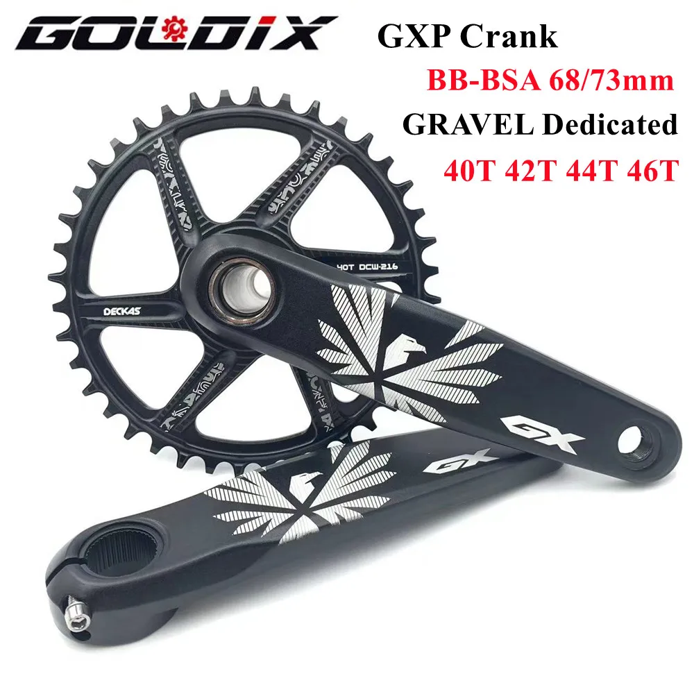GOLDIX GX 자전거 크랭크셋, GXP MTB 자전거 크랭크 체인링, 그래블 전용 자전거 크랭크 부품, 3 오프셋, 40T, 42T, 44T, 46T, 170mm ...