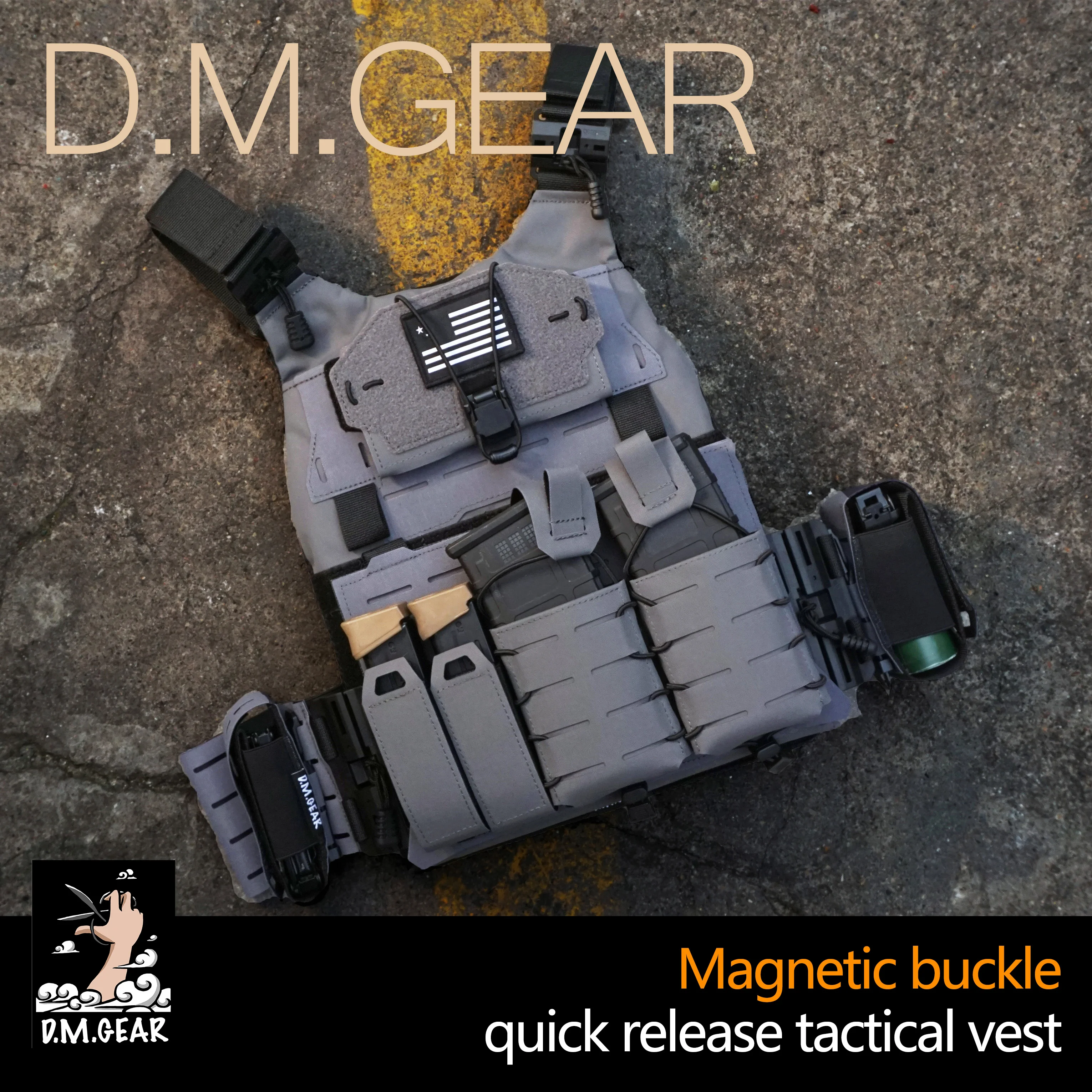 DMgear-Magnetic-Tactical-Vest-Molle-Module-Outdoor-Vest-Camouflage ...