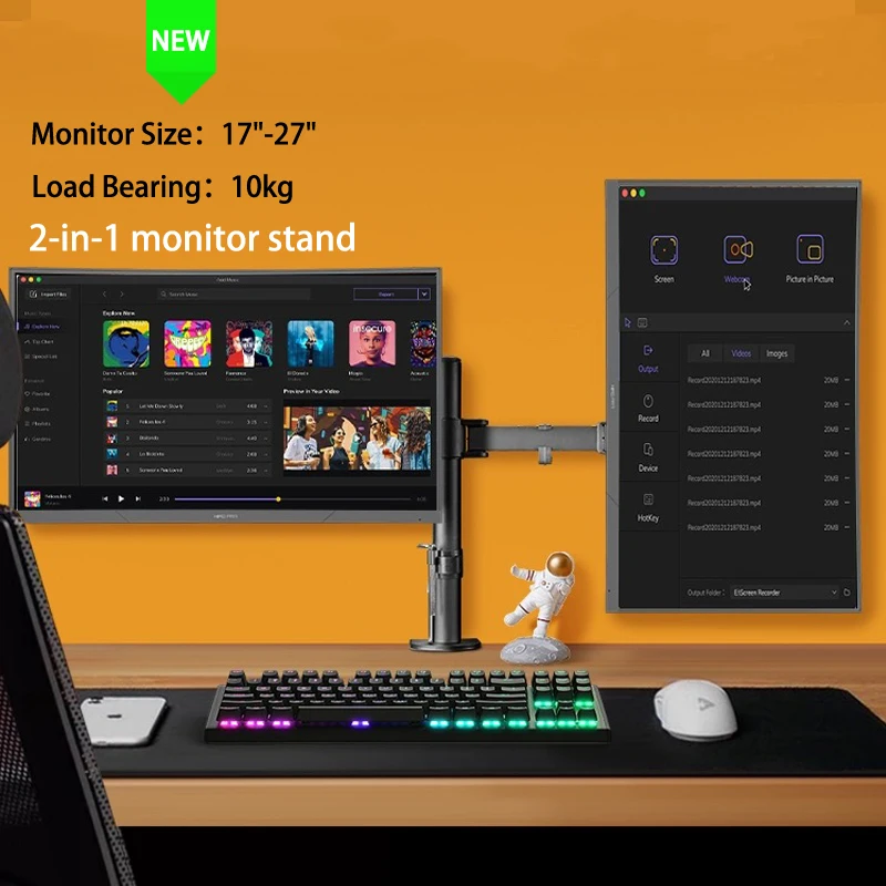 Desktop-Dual-Monitor-Holder-Arm-Robotic-Arm-For-13-27-Screen-Display ...
