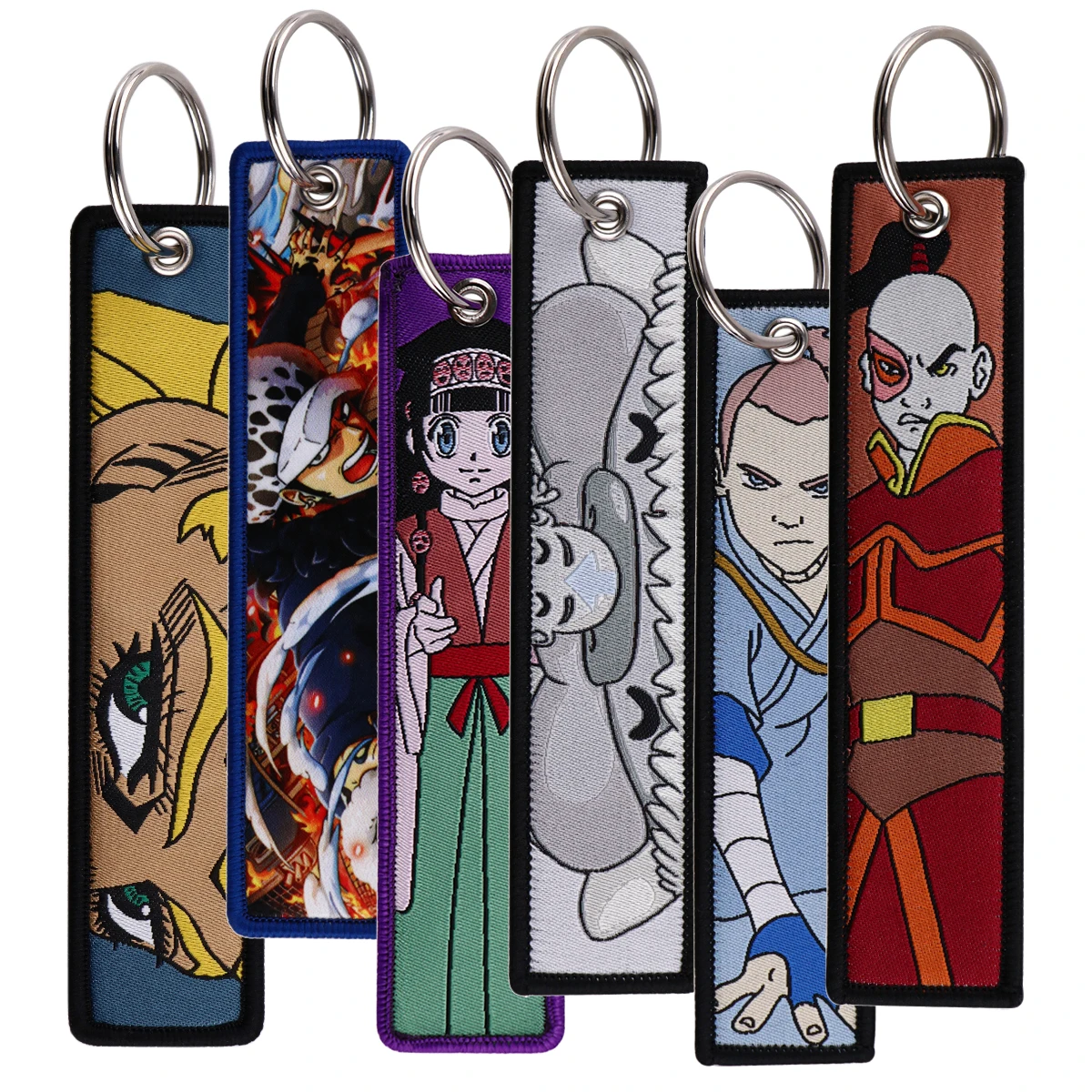 Anime-Keychain-Cute-Keychains-for-Men-Key-Fobs-Holder-Embroidered-Key ...