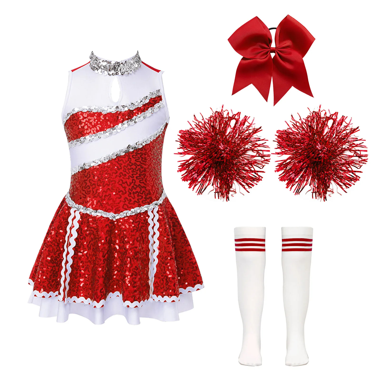 Disfraz de animadora de secundaria para niñas, uniforme de animadora de ...