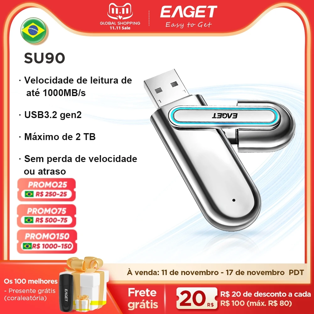 Eaget-Solid-State-Pen-Drive-Tecnologia-USB-3-2-Gen-2-3S-Unidade-Flash ...