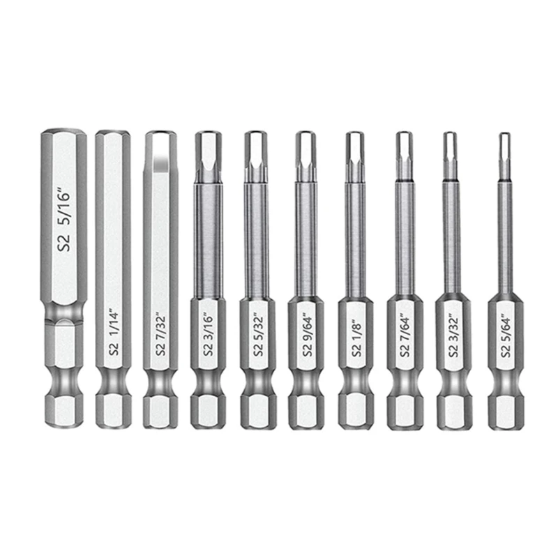 10Pcs-Magnetic-Screwdriver-Bits-Strong-Alloy-Steel-60mm-Screwdriver ...