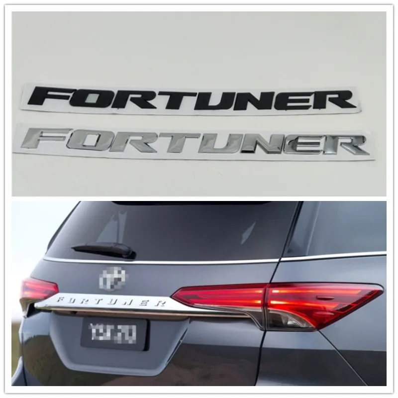 For Fortuner Tailgate Emblem Stickers Rear Trunk Logo Badge Decals|Car ...