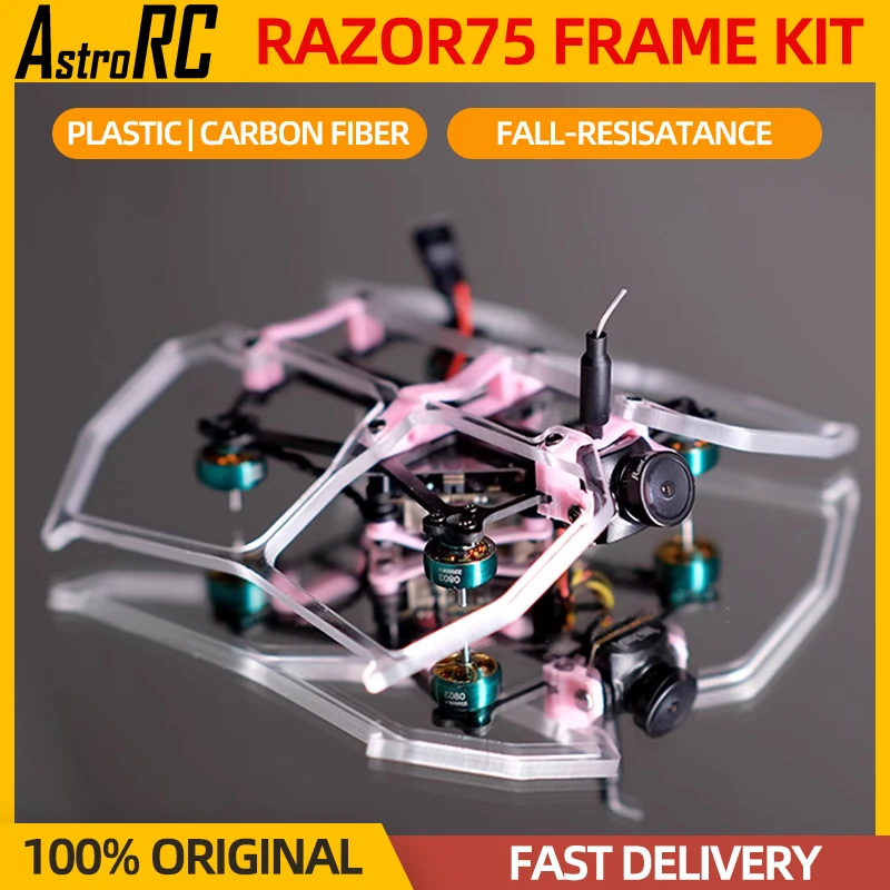 AstroRC Razor75 75mm Chips75 FPV Tinywhoop Drone Frame KIT PC/Carbon Fiber Ported From Mobula7 ...