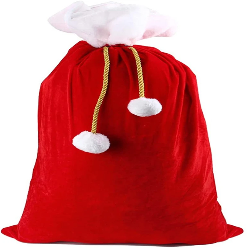 Gift-Bags-Santa-Claus-Red-Drawstring-Velvet-Pouch-Gifts-Packaging-Bag ...