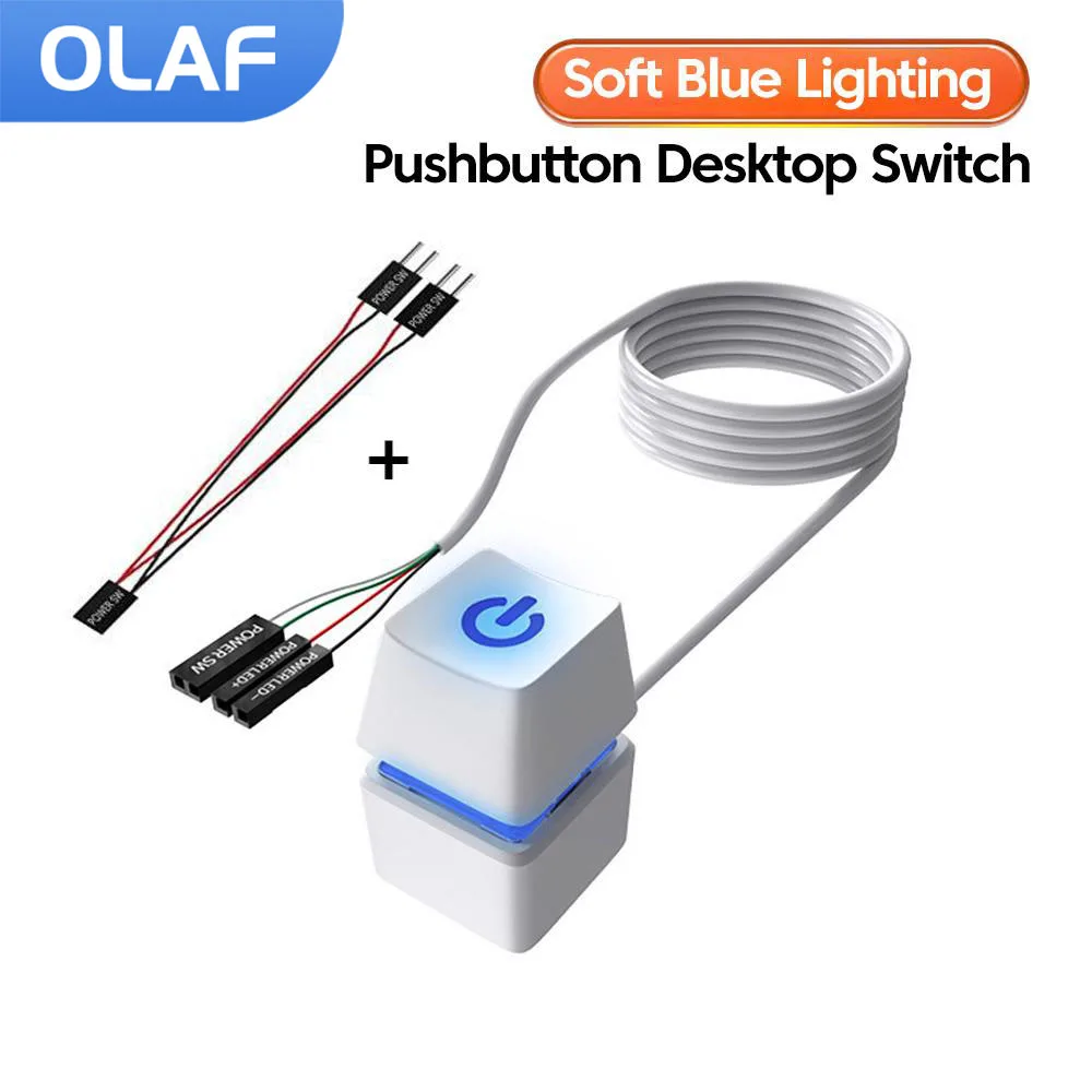 Computer-Desktop-Power-Switch-LED-Lights-PC-Motherboard-External-Start ...