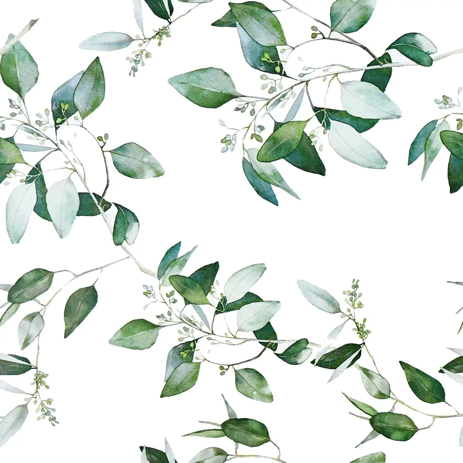 Green-Leaf-Contact-Paper-Floral-Peel-and-Stick-Wallpaper-Removable-Self ...