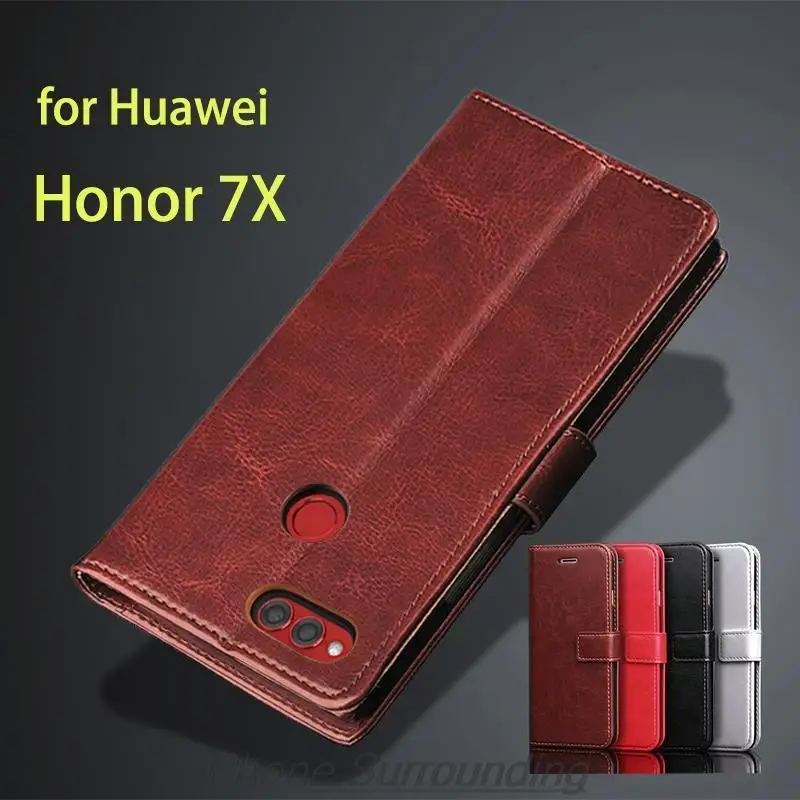 Honor 7X Luxury Wallet Case for Huawei Honor 7X Case Flip Leather Phone ...