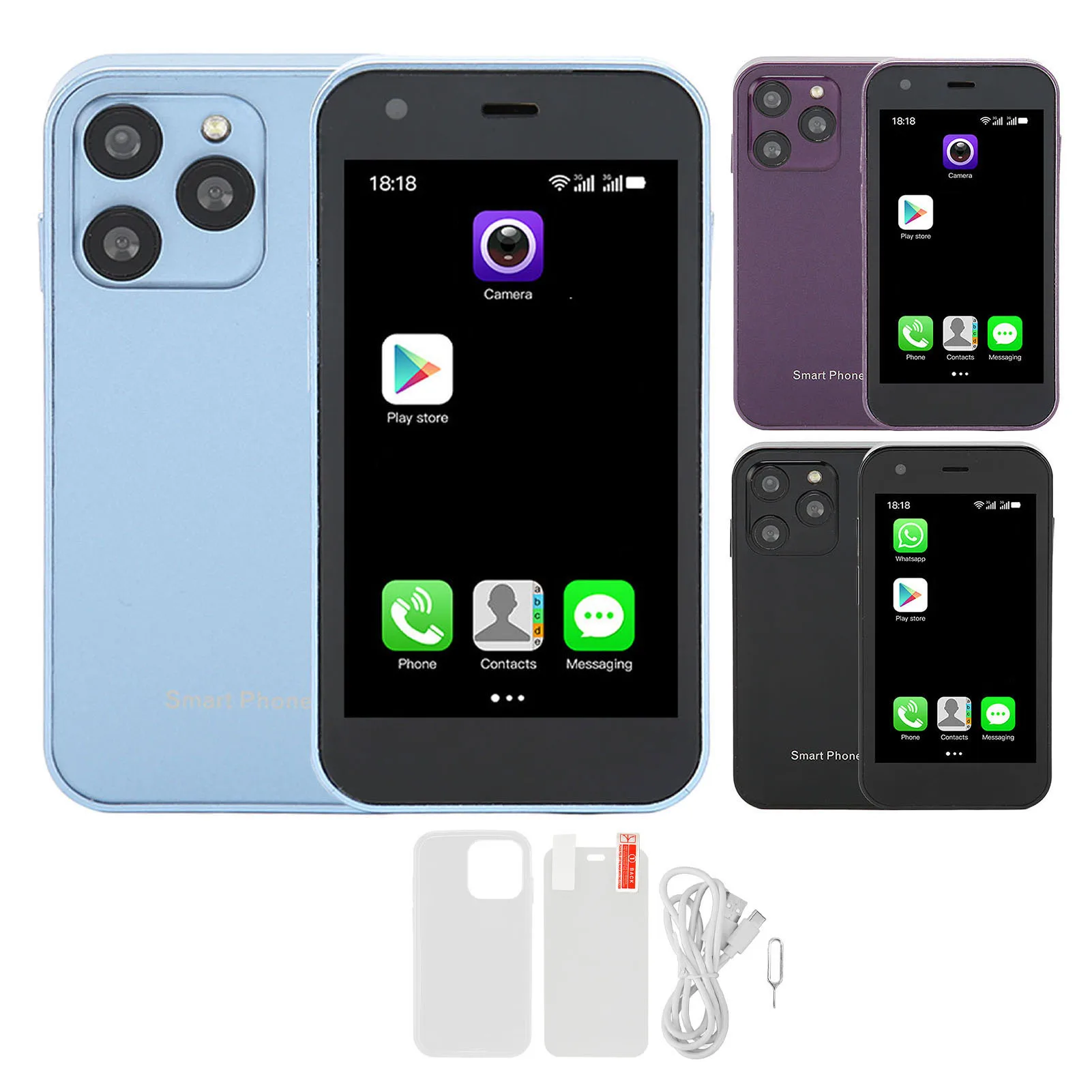 SOYES-XS15-Mini-Smartphone-Celular-3G-Dual-SIM-3in-WiFi-2GB-16GB-Vidro ...