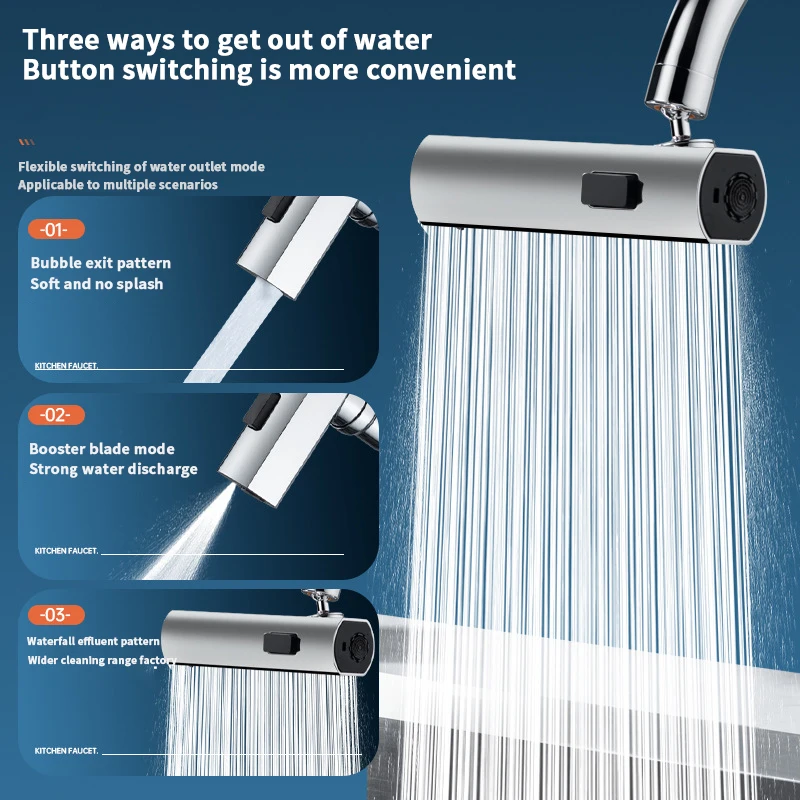 Kitchen-Faucet-Waterfall-3-in-1-360-Swivelling-Faucet-Anti-Splash ...