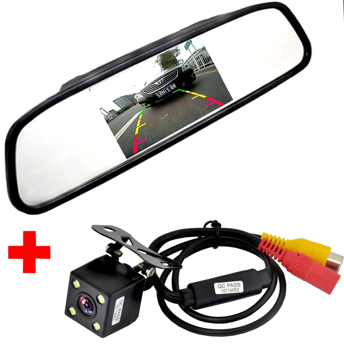 Car-ccd-Video-Auto-Parking-Monitor-4-LED-night-Reversing-CCD-Car-Rear ...