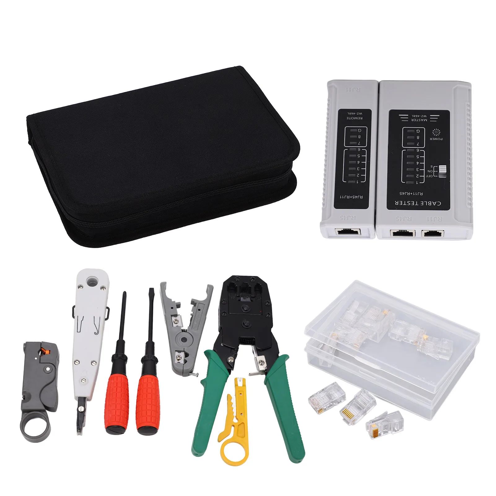 Network Tool Kit 9 in 1 Portable Network Cable Combination Tool with ...