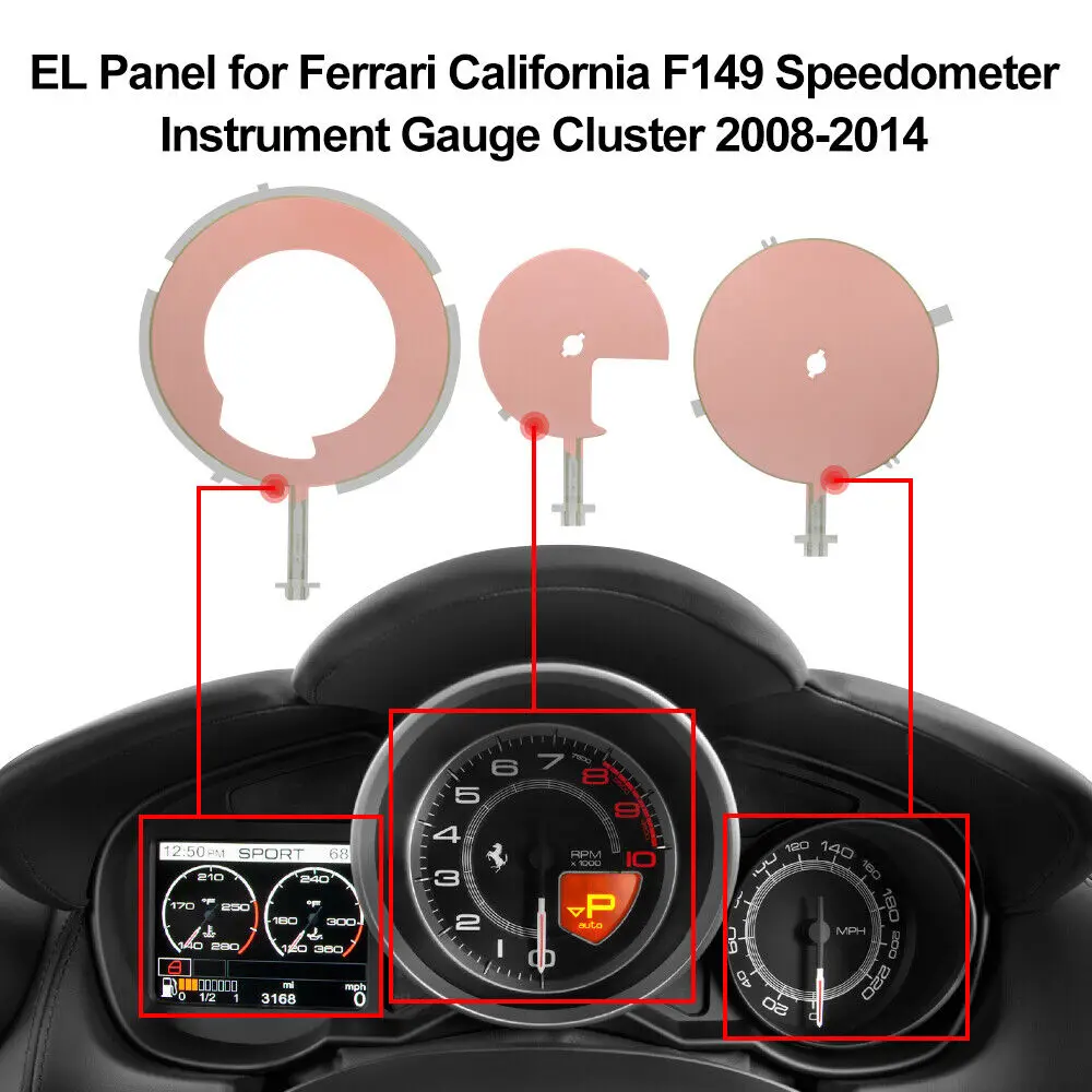 EL-Panel-for-Ferrari-California-F149-Speedometer-Instrument-Gauge ...
