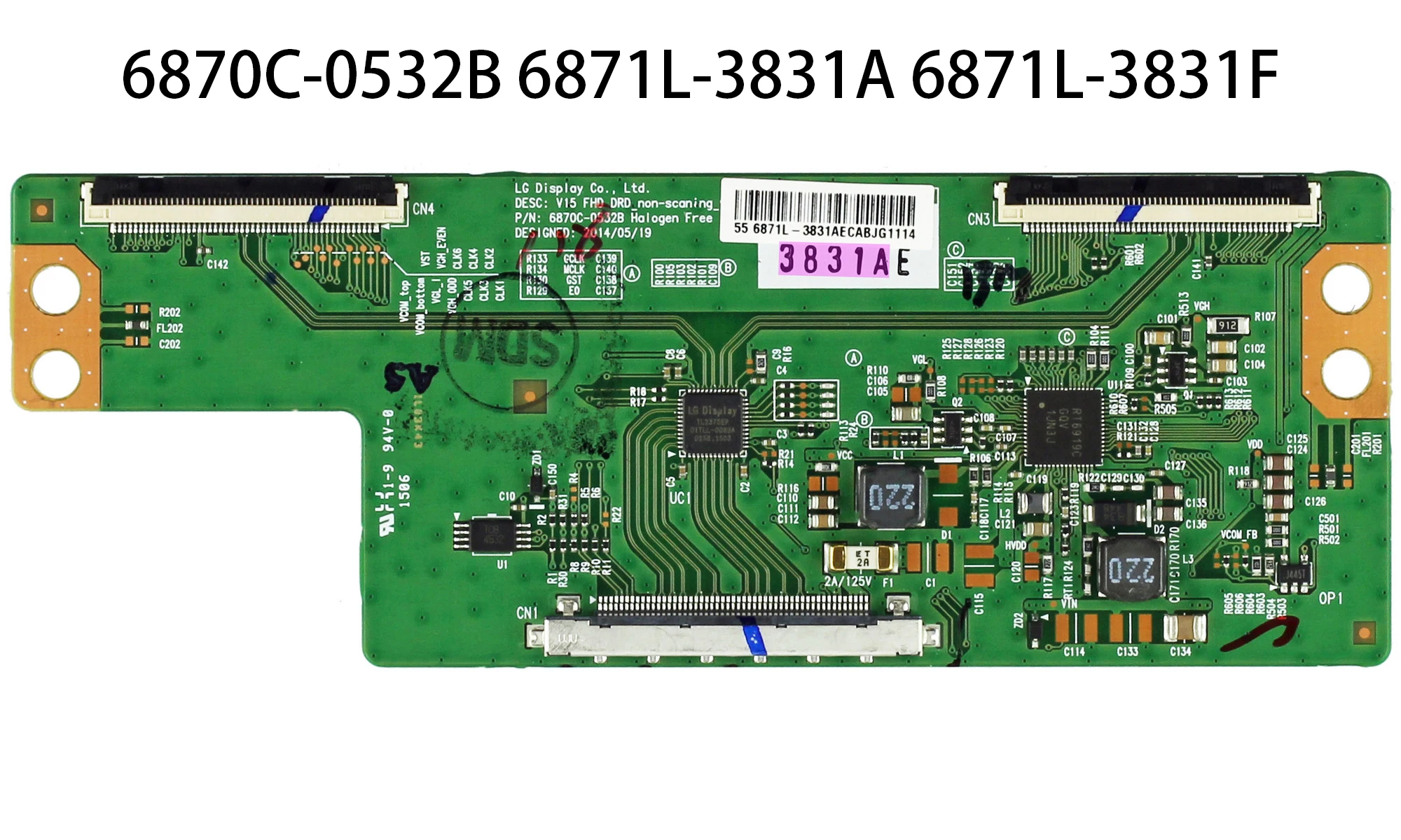 6870C-0532B-6871L-3831A-6871L-3831F-T-CON-Fits-D55-D2-55PFT5500-12 ...