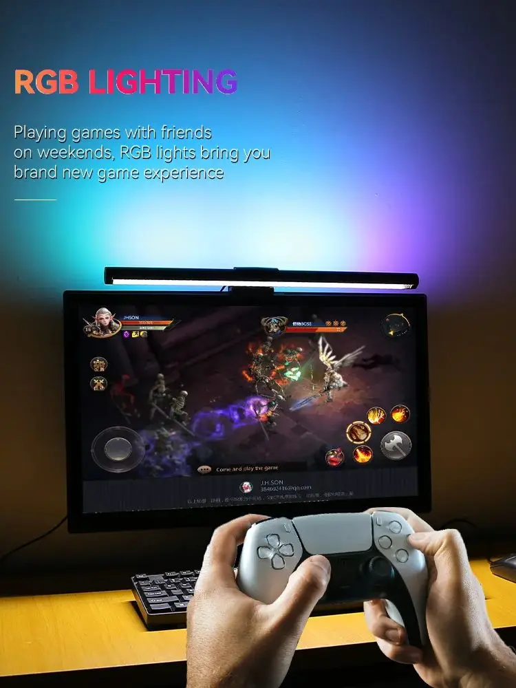 LED-Desk-Light-para-exibi-o-de-computador-Stepless-Dimming-Light-Bar ...