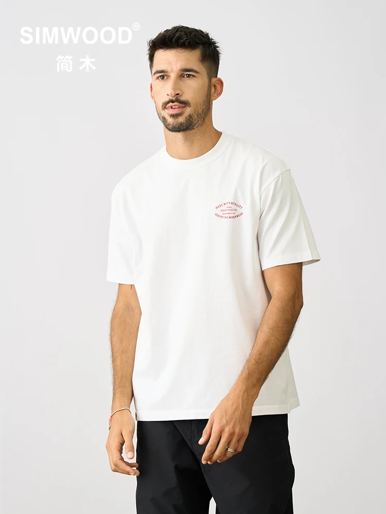 SIMWOOD-2023-Summer-New-Oversize-T-shirt-Men-265gsm-100-Cotton-Fabric-Comfortable-Breathable ...