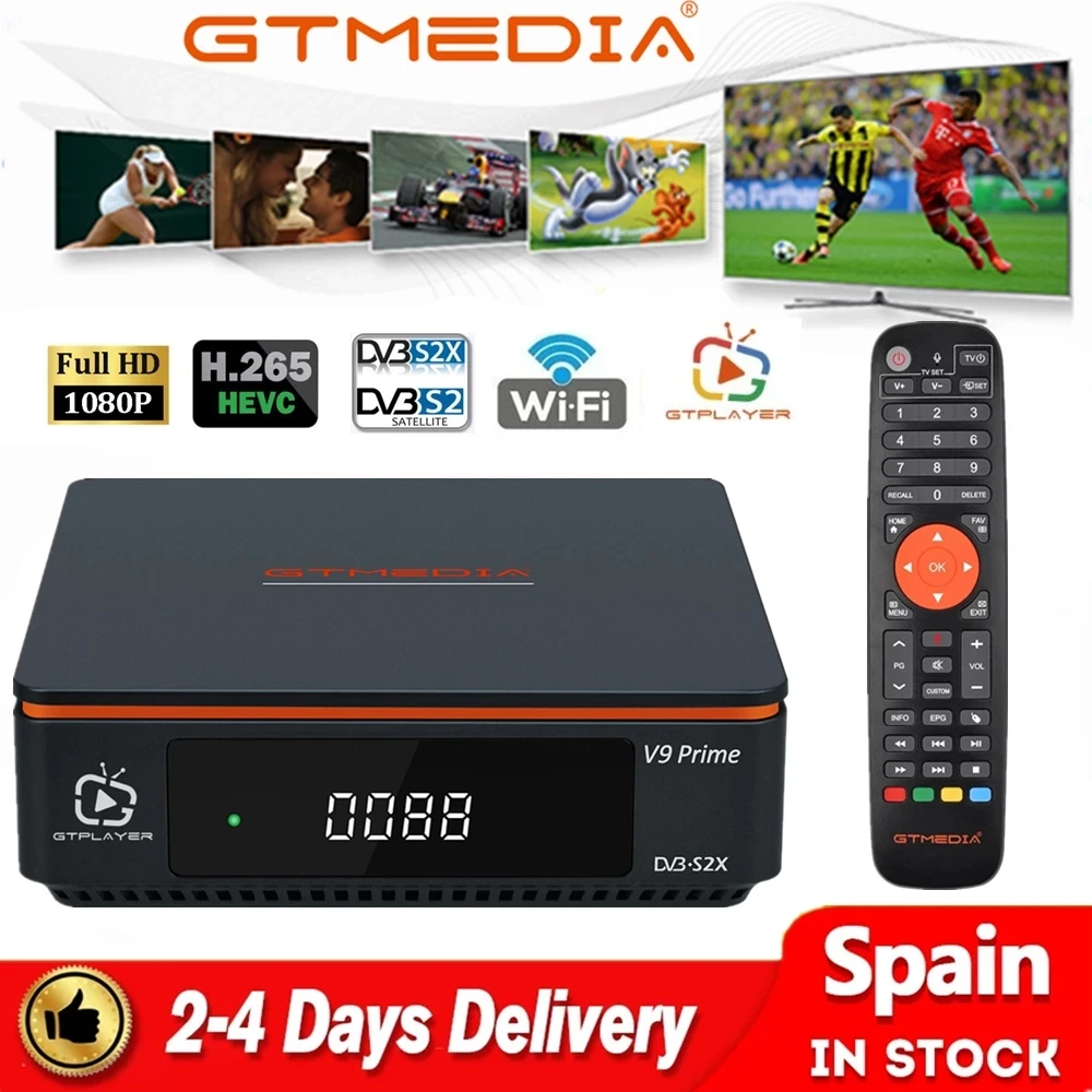 GTMEDIA V9 PRIME Decodificador con Wifi Integrado, Receptor Satélite ...