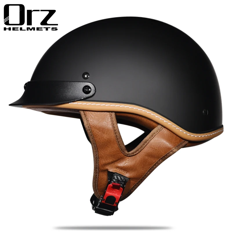 Capacete-de-motocicleta-retro-e-vintage-meio-aberto-para-homens-e ...