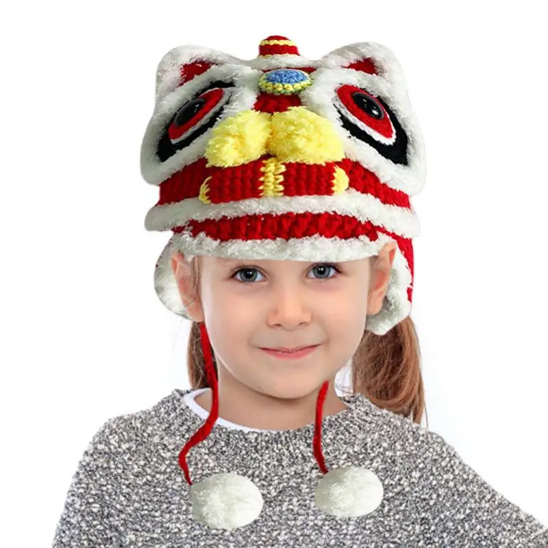 Chinese-Zodiac-Plush-Hat-Soft-Red-Lion-Dance-For-Spring-Festival ...