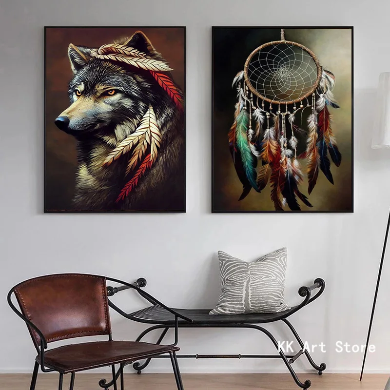 Native Art Wolf