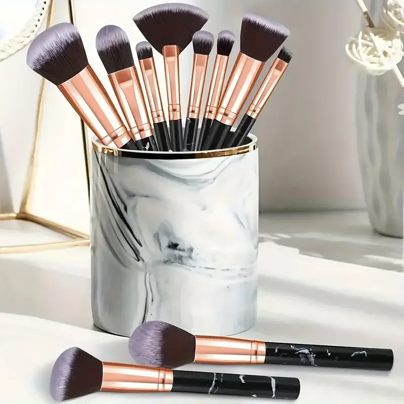 New-10pcs-Makeup-Brushes-Set-Foundation-Blush-Powder-Eyeshadow-Kabuki ...