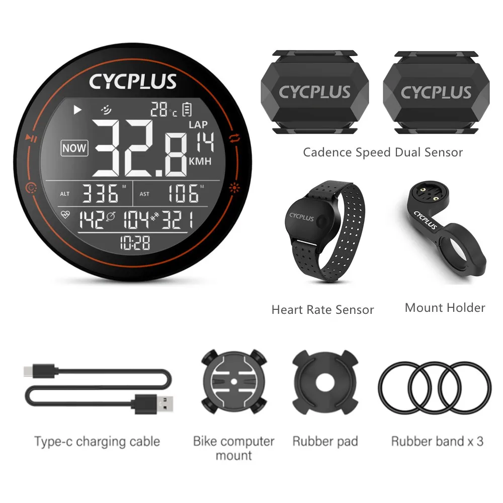 Cycplus M2 Cycling Bike Accessories Gps Bicycle Computer Wireless Ant+ ...