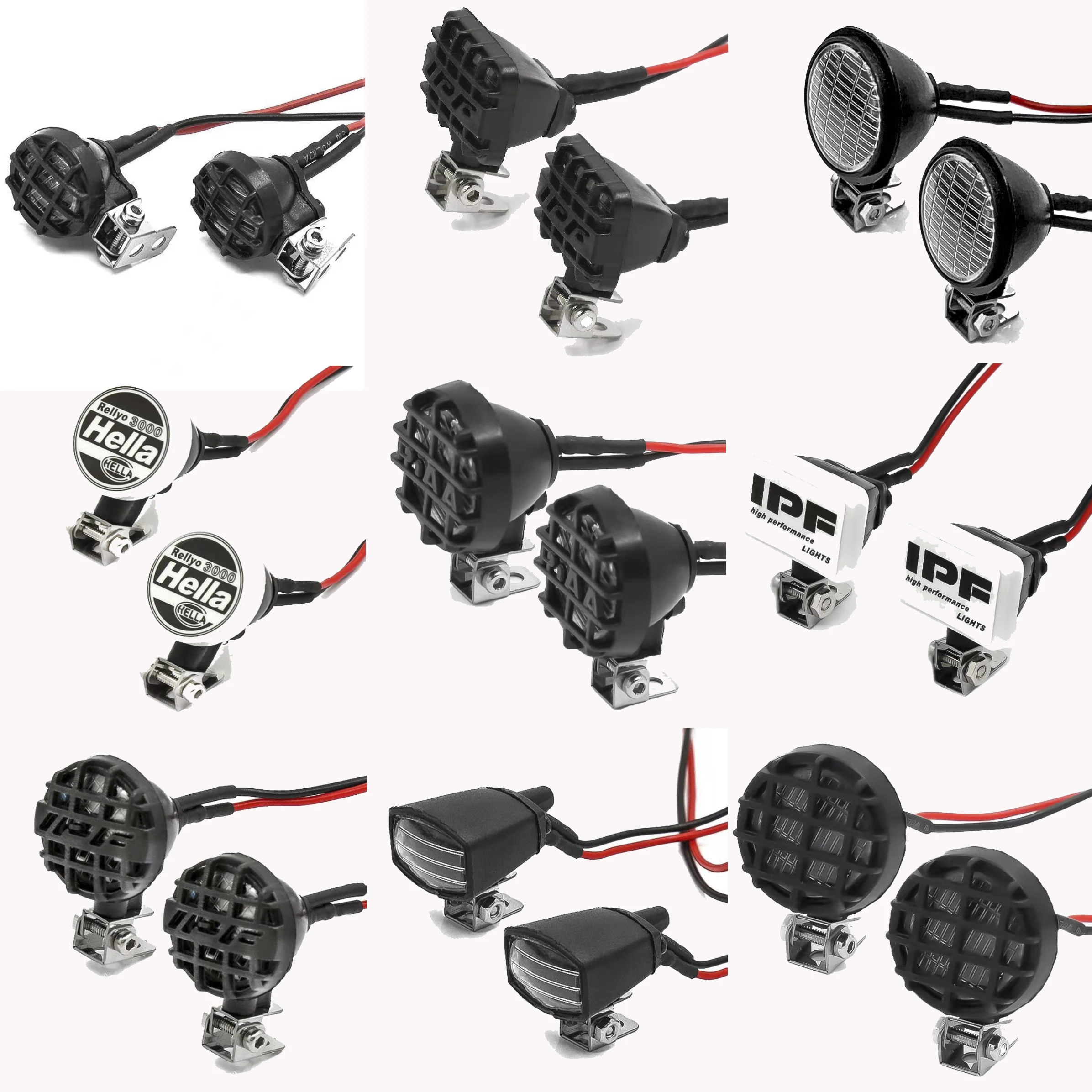 RC-Car-Round-Roof-LED-Headlights-Spotlight-with-Bracket-for-1-10 ...