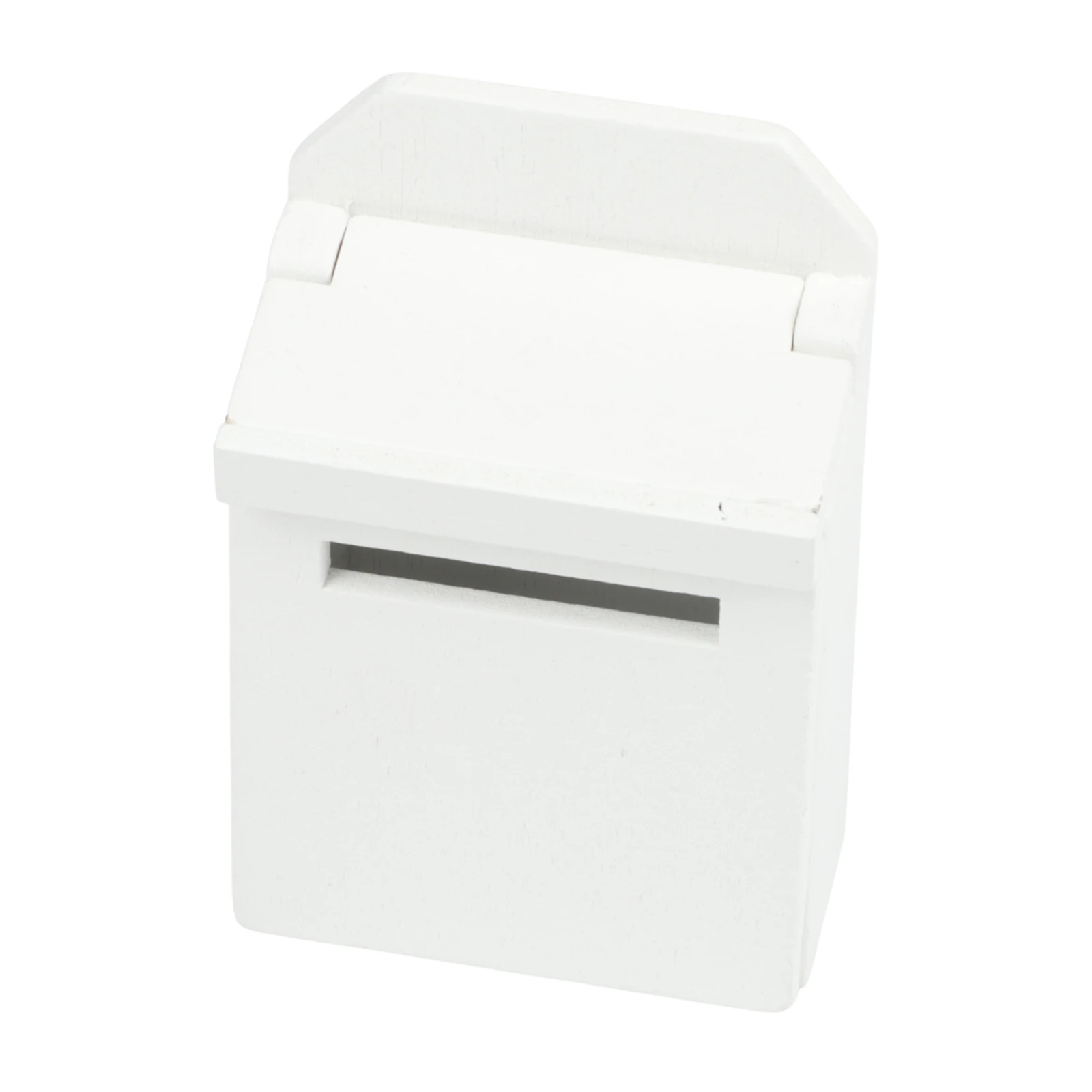 Miniature Blank Mail Box House Miniature Wooden Flip Mailbox Model Mini ...