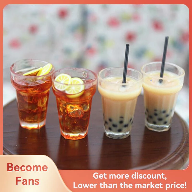 1/12 Dollhouse Miniature Food Mini Resin Fruit Bottle Simulation Drinks ...