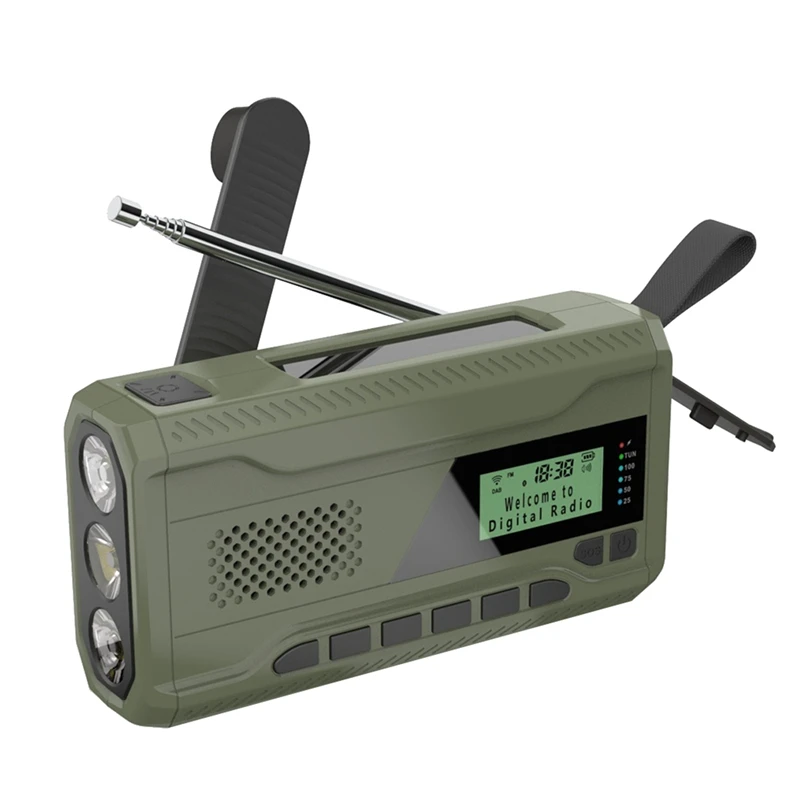 DAB-FM-Bluetooth-Radio-Outdoor-Emergency-Radio-4500Mah-Battery-Radio ...