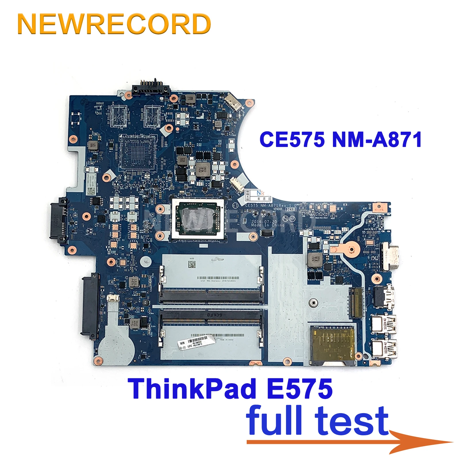 FOR-Lenovo-ThinkPad-E575-CE575-Laptop-Motherboard-NM-A871-01HW709-A6 ...