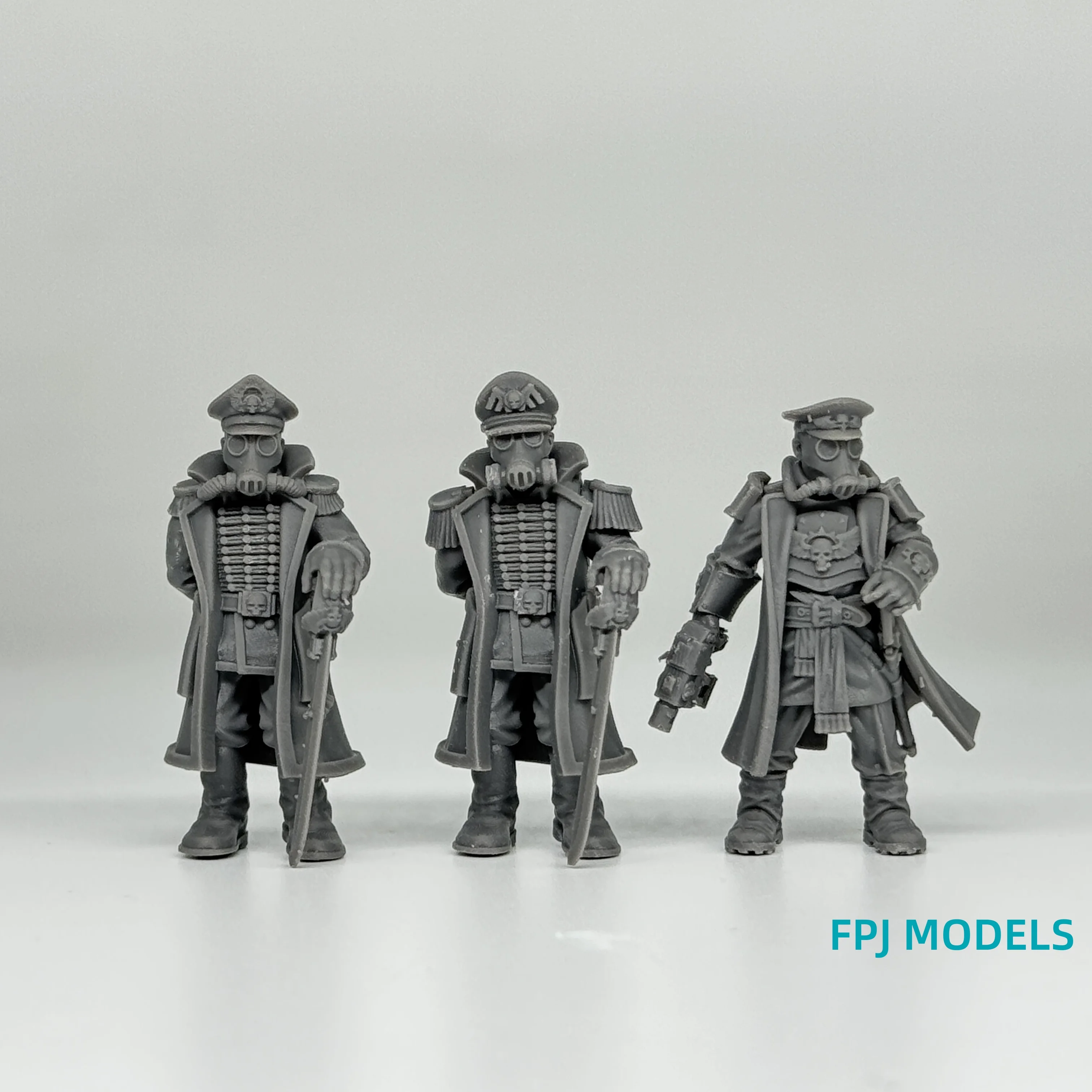GRIM GUARD OFFICERS 3 Figures Resin Model Kit Unpainted Fantasy ...